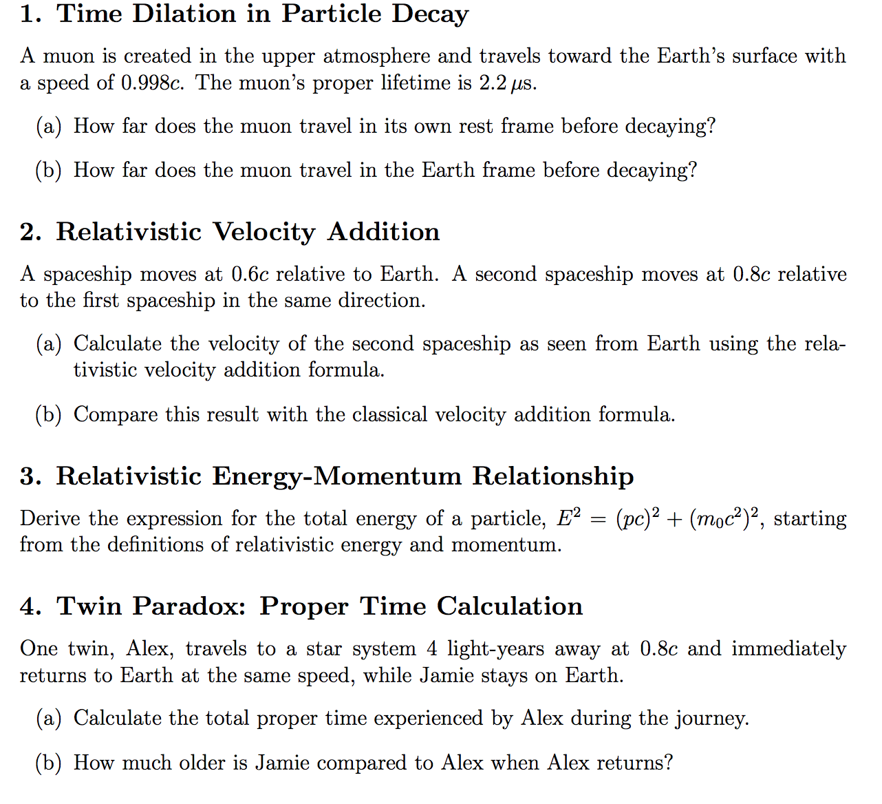 Solved Time Dilation in Particle DecayA muon is created in | Chegg.com