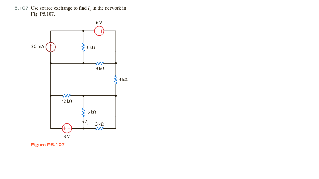 Solved 5.107 Use source exchange to find I, in the network | Chegg.com