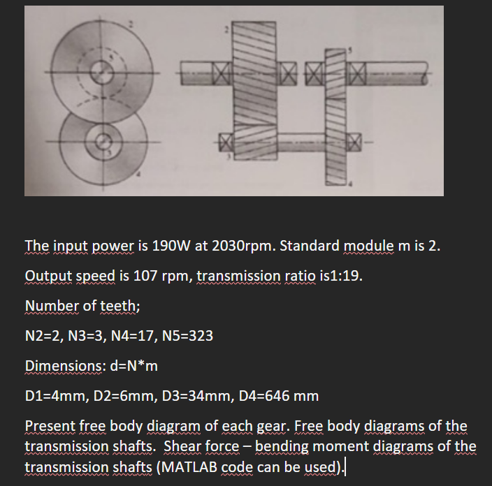 The input power is 190 W at 2030rpm. Standard module | Chegg.com