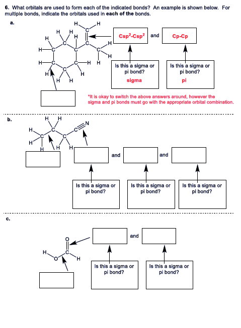 Solved What orbitals are used to form each of the indicated | Chegg.com