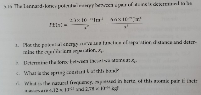 Solved Please plot the Lennard-Jones potential energy in | Chegg.com