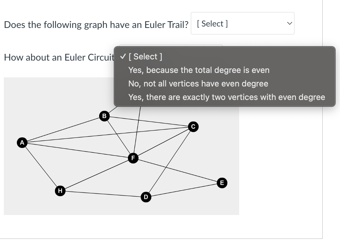 Solved Does the following graph have an Euler Trail? How | Chegg.com
