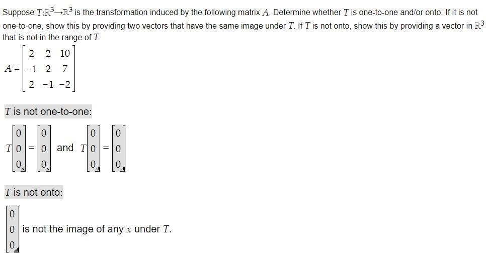 Solved Suppose T:R3R3 is the transformation induced by the | Chegg.com