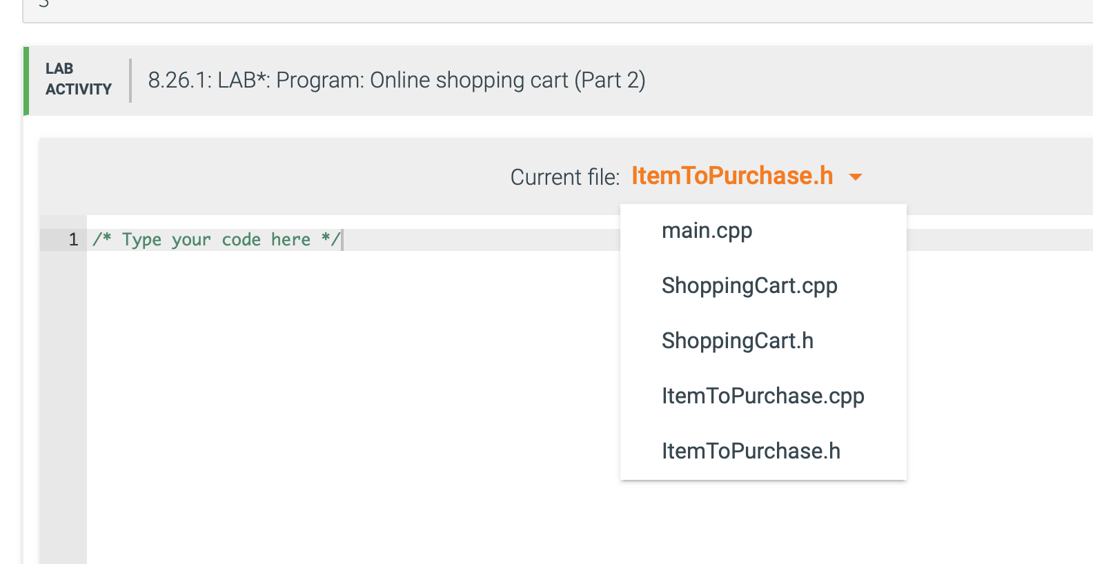 Solved LAB ACTIVITY 8.26.1: LAB*: Program: Online shopping | Chegg.com