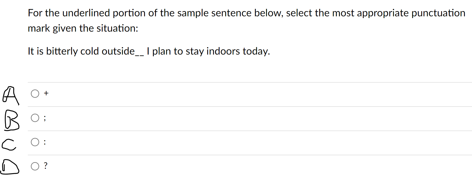 For the underlined portion of the sample sentence | Chegg.com
