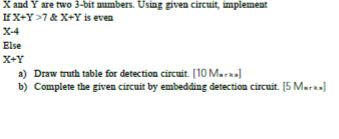 Solved X and Y are two 3-bit numbers. Using given circuit, | Chegg.com