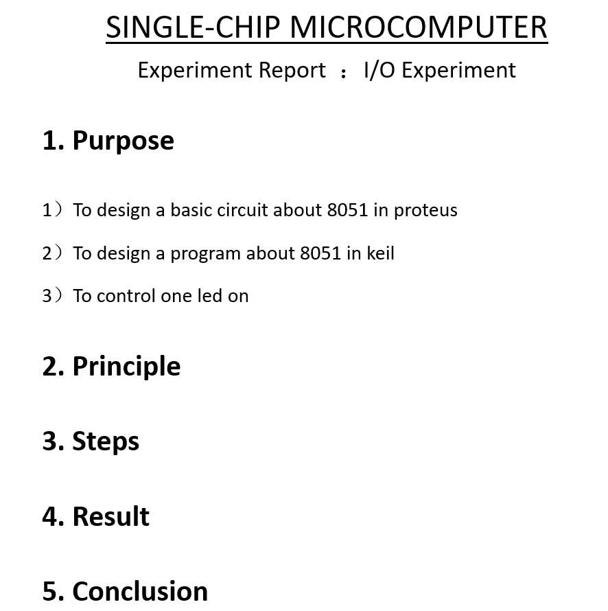 Solved SINGLE-CHIP MICROCOMPUTER Experiment Report : 1/0 | Chegg.com