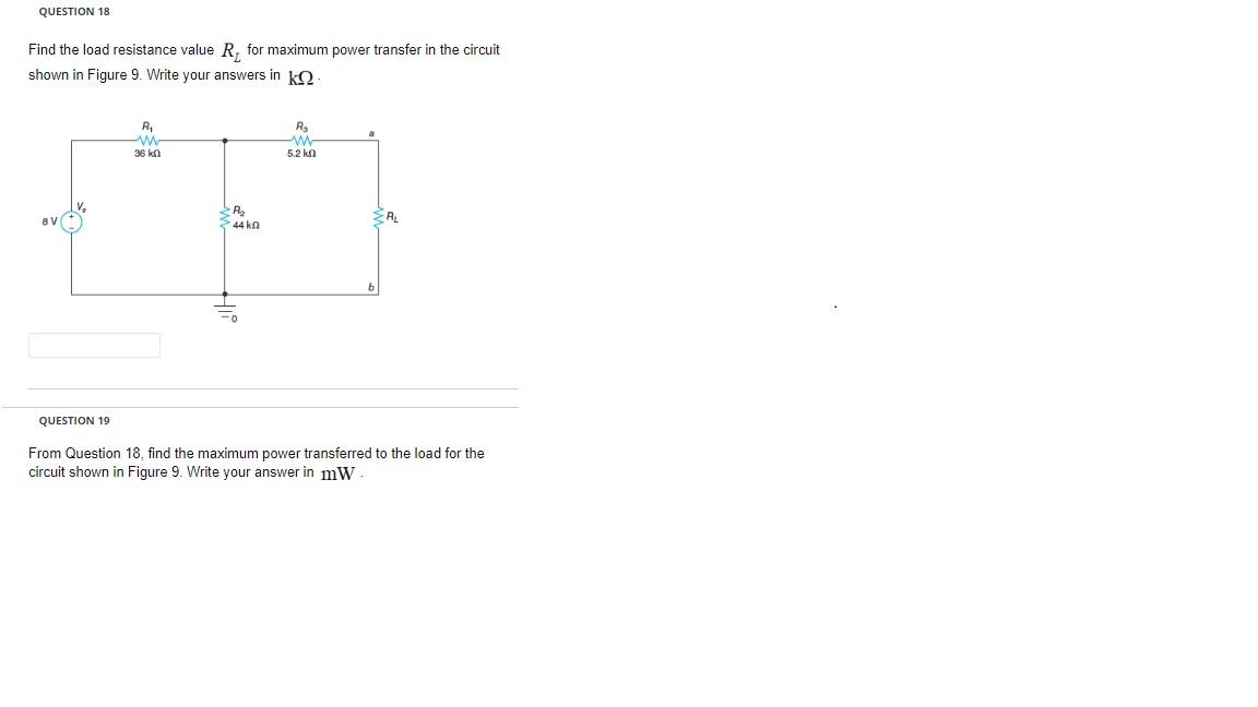 Solved Find the load resistance value RL for maximum power | Chegg.com