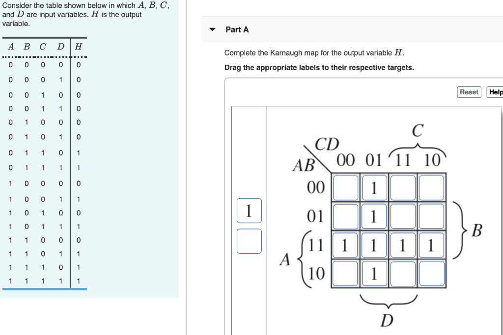 Solved Consider the table shown below in which A, B, C, and | Chegg.com