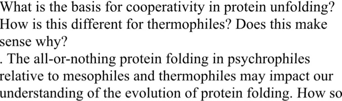 Solved What is the basis for cooperativity in protein | Chegg.com