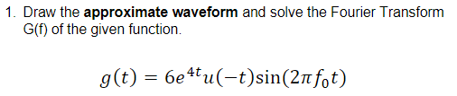 Solved 1. Draw the approximate waveform and solve the | Chegg.com
