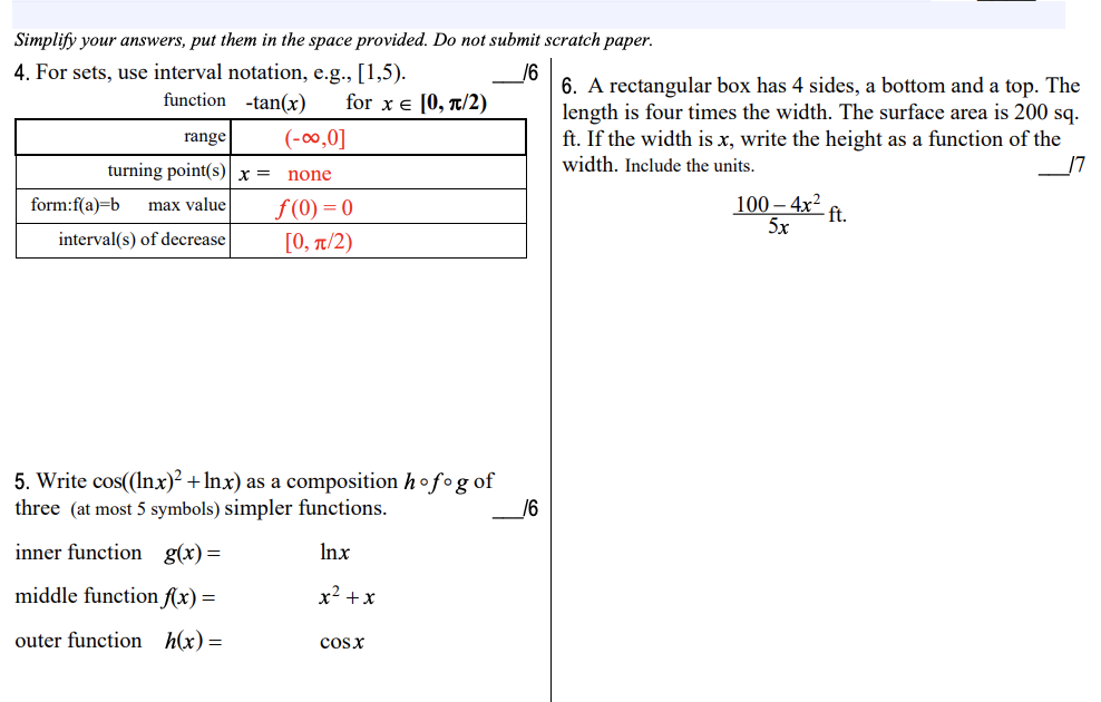 Solved Total__121 Simplify your answers, put them in the | Chegg.com