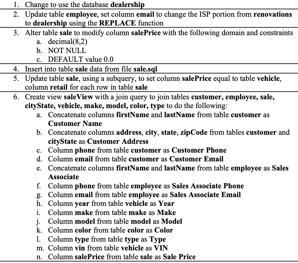 Solved 2. Update table employee, set column email to change | Chegg.com