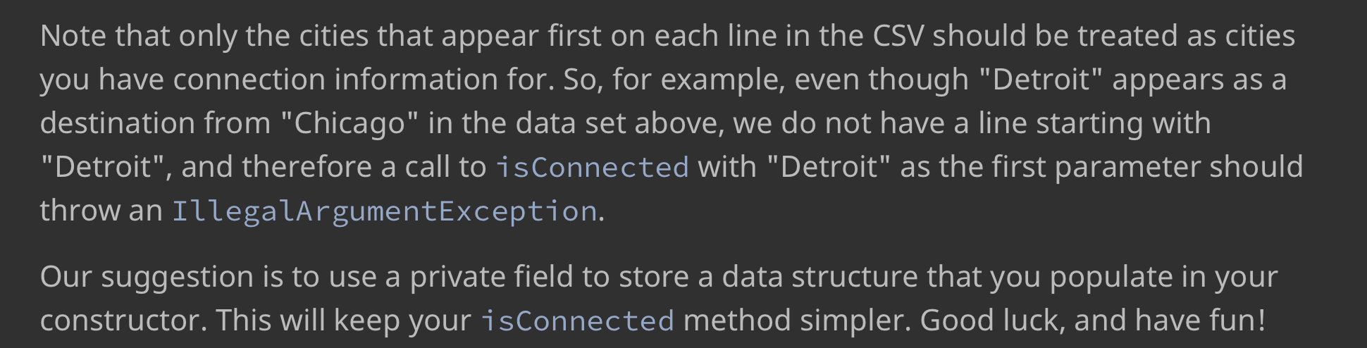 Solved Create a public class Connections with a single | Chegg.com