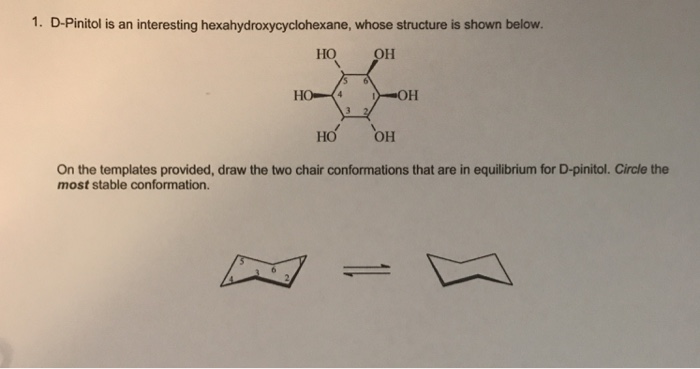 Solved 1. D-Pinitol is an interesting hexahydroxycyclohexane | Chegg.com