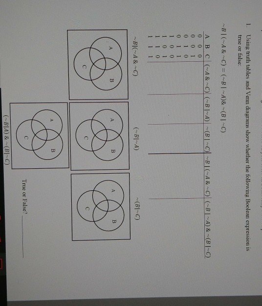 Solved Using truth tables and Venn diagrams show whether the | Chegg.com