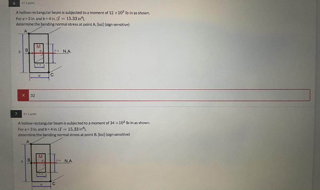Solved 1 0/1 point An overhang shaft is subjected three | Chegg.com
