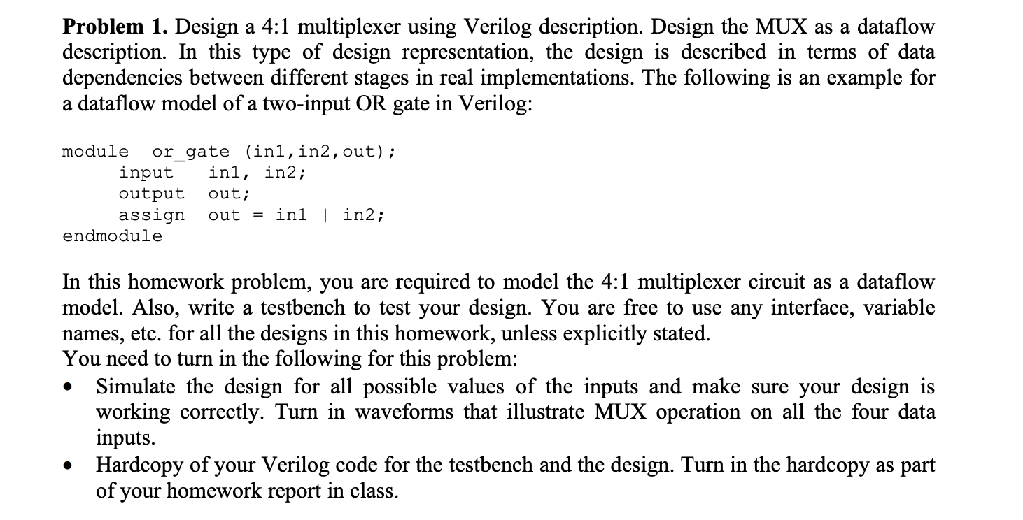 Solved I just need help writing the testbench. Here is my | Chegg.com