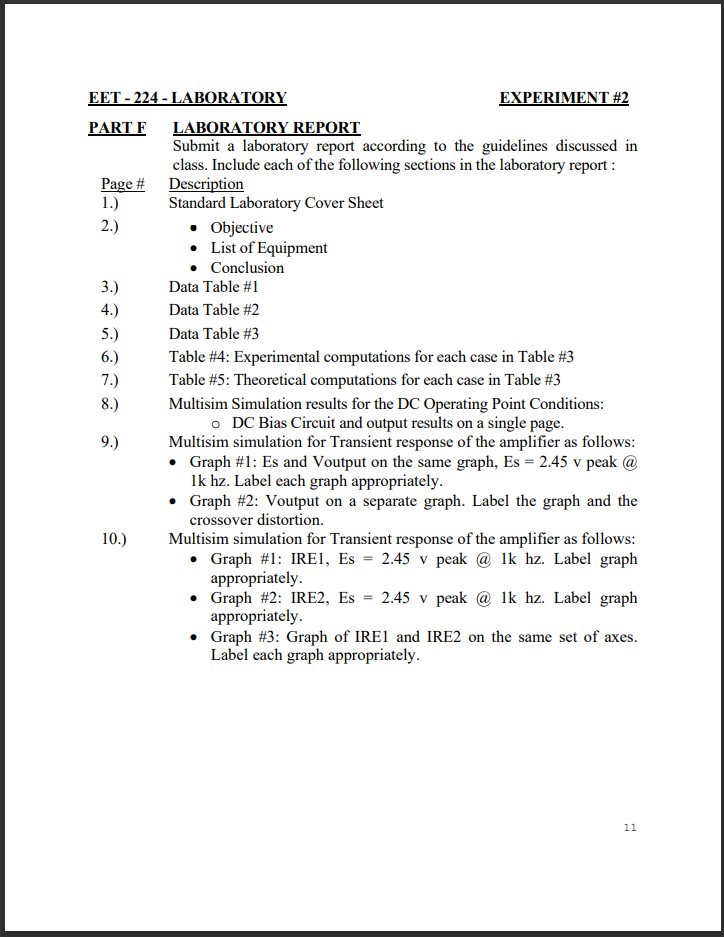 EET - 224 - LABORATORY EXPERIMENT #2 Capacitor | Chegg.com