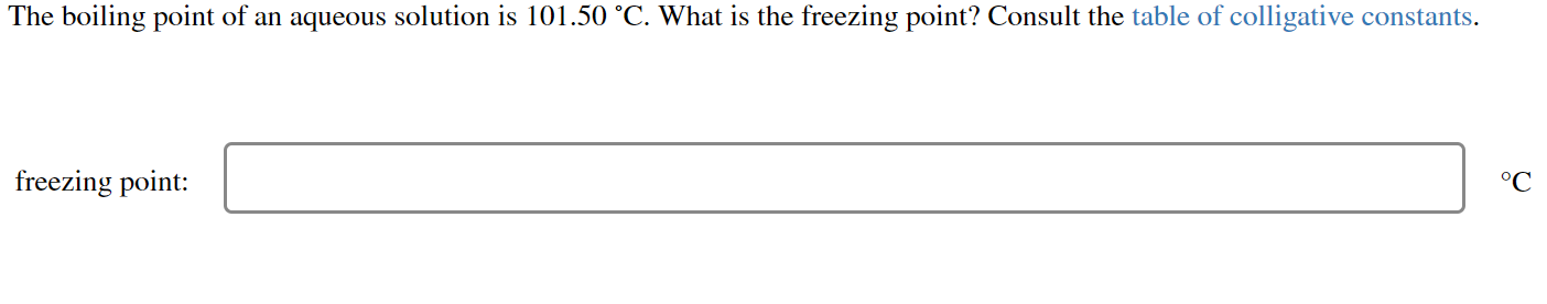 Solved The boiling point of an aqueous solution is 101.50∘C. | Chegg.com