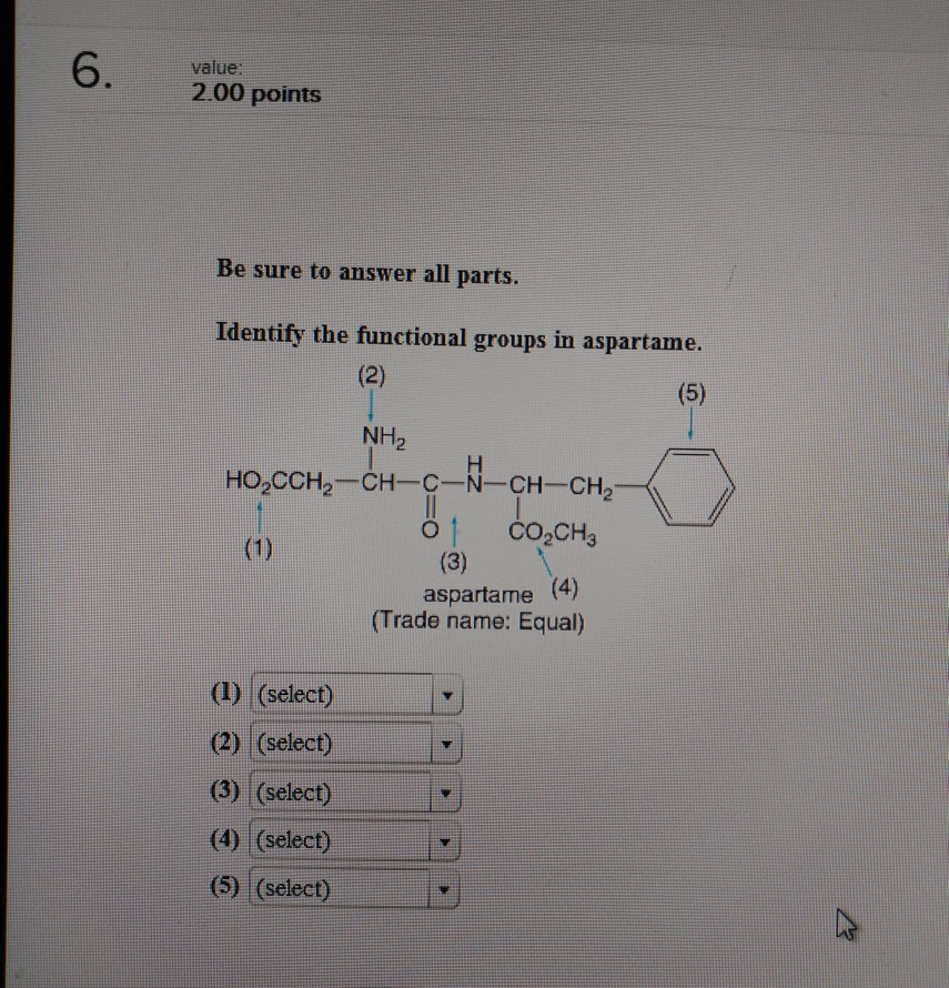 Solved 6. value 2.00 points Be sure to answer all parts. | Chegg.com