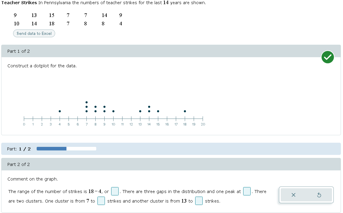 Solved Construct A Dotplot For The Data Part 12 Part 2 Of 6180