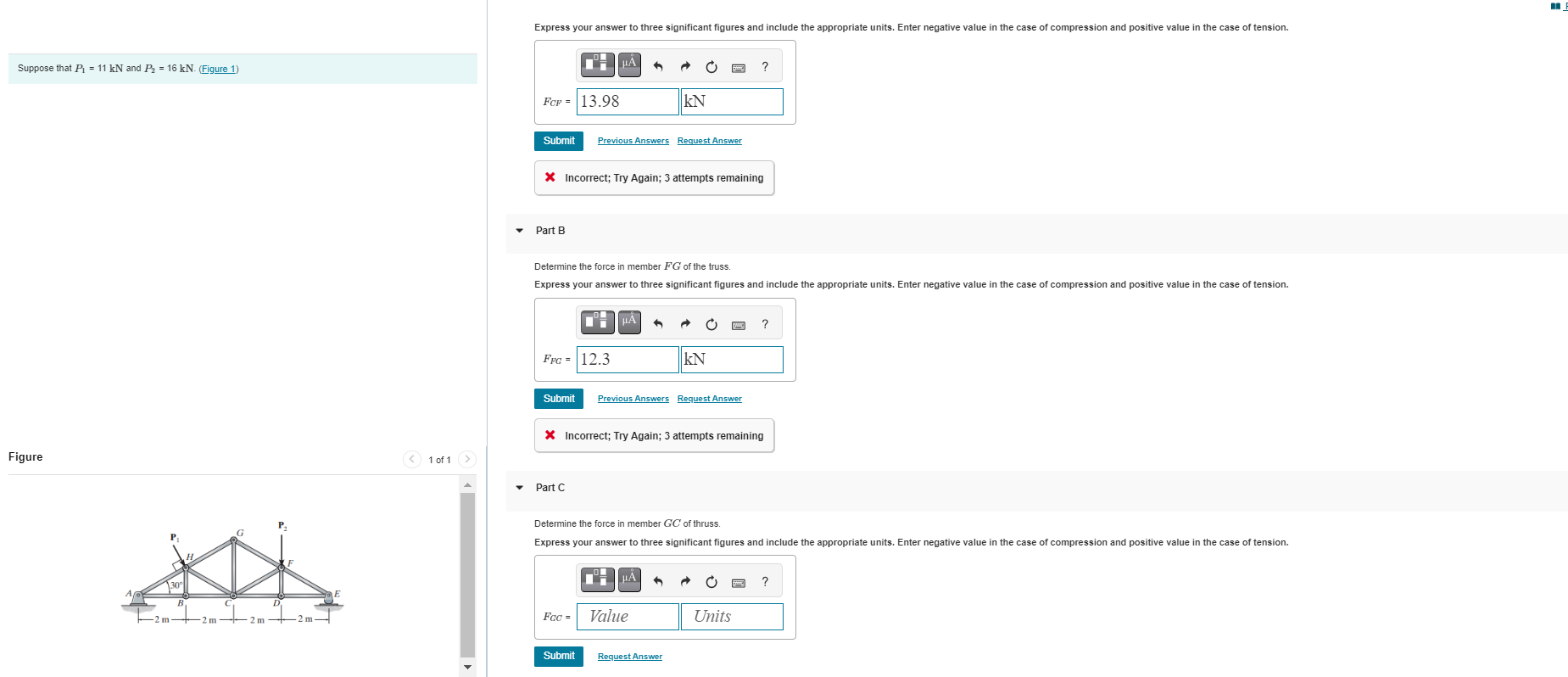 Solved Incorrect; Try Again; 3 attempts remaining Part B | Chegg.com