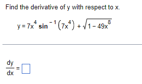 Solved Find the derivative of \( y \) with respect to \( x | Chegg.com
