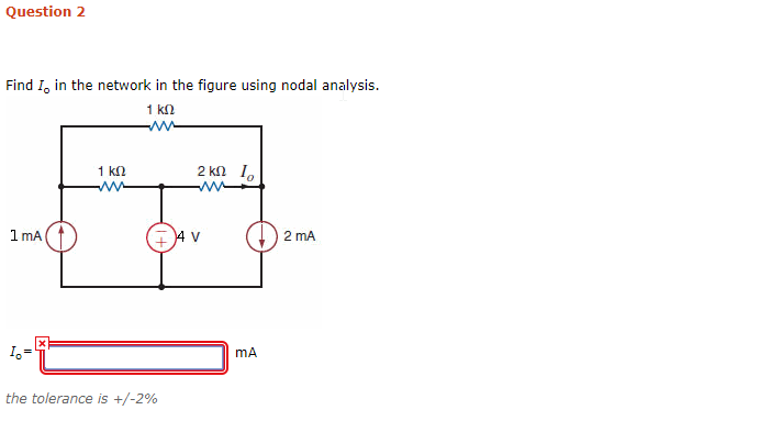 Solved Find Io in the network in the figure using nodal | Chegg.com