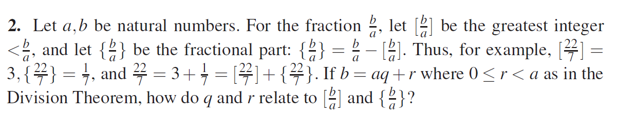 Solved Let a,b ﻿be natural numbers. For the fraction ba, | Chegg.com