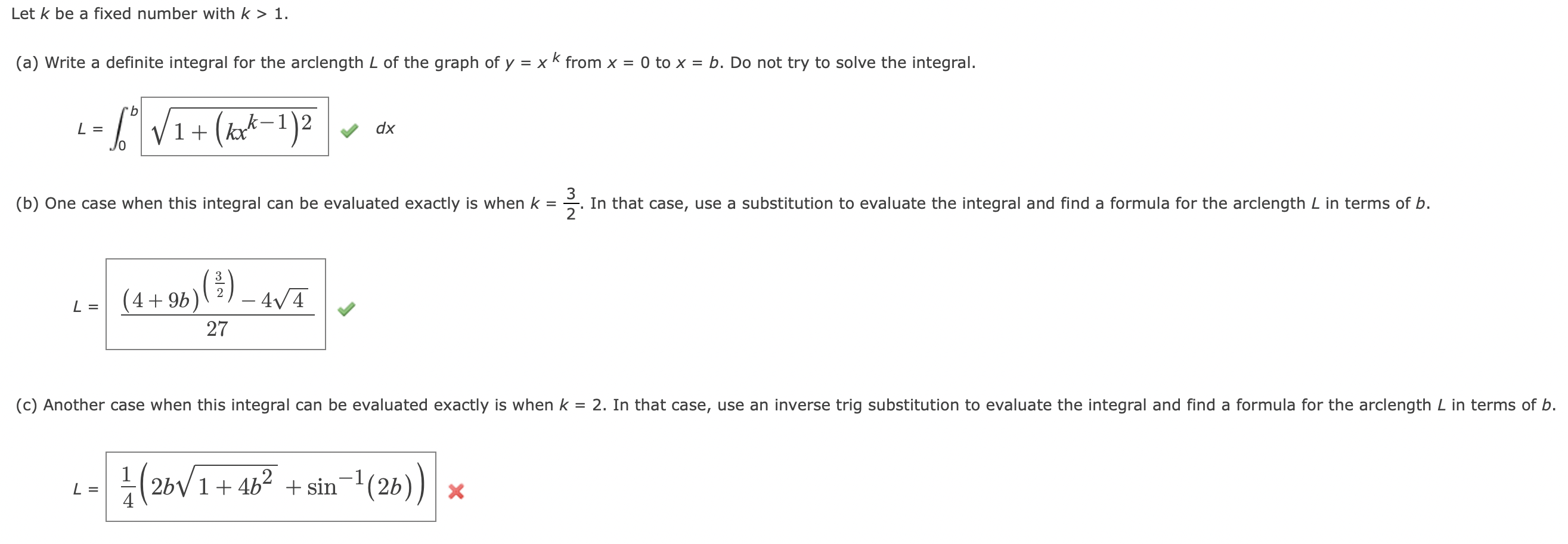 Solved Let k be a fixed number with k > 1. (a) Write a | Chegg.com