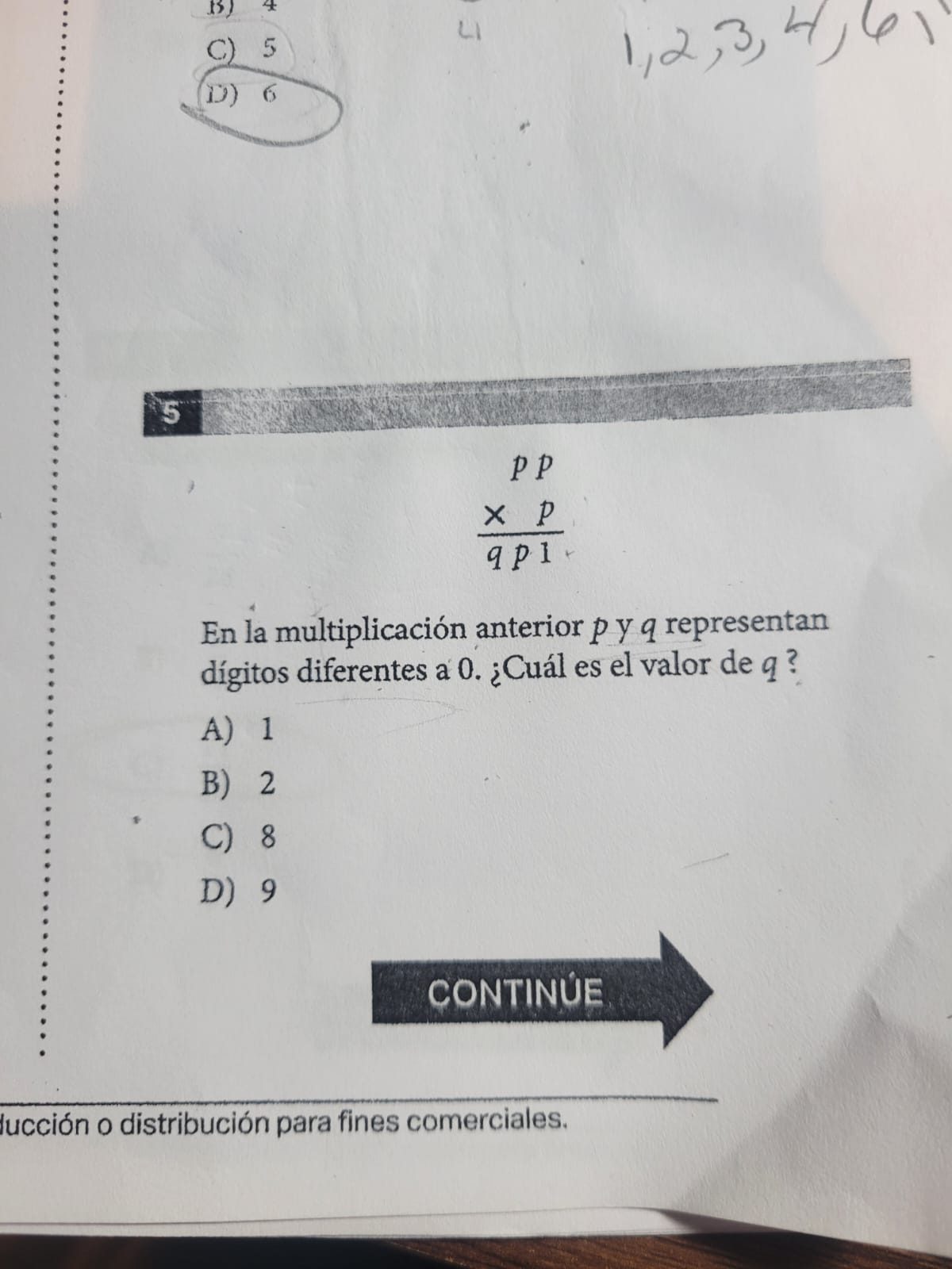 Solved C) 5D) 6pp×p=qp1En la multiplicación anterior p ﻿y q | Chegg.com