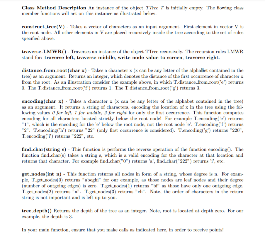 Solved Write a C++ implementation for a recursive ternary | Chegg.com