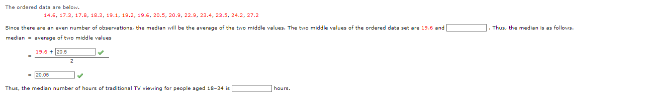 Solved The ordered data are below. | Chegg.com