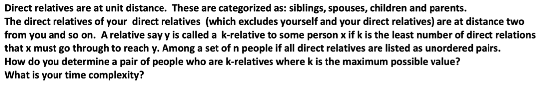 Solved Direct relatives are at unit distance. These are | Chegg.com