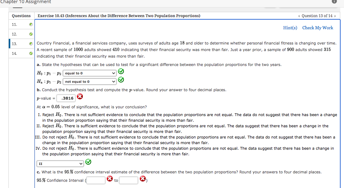 Solved Chapter 10 Assignment Questions Exercise 10.43 | Chegg.com