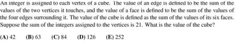 Solved An integer is assigned to each vertex of a cube. The | Chegg.com