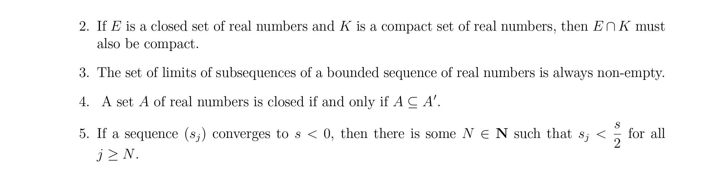 Solved 2. If E is a closed set of real numbers and K is a | Chegg.com