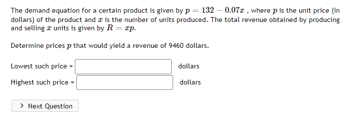 Solved The demand equation for a certain product is given by | Chegg.com