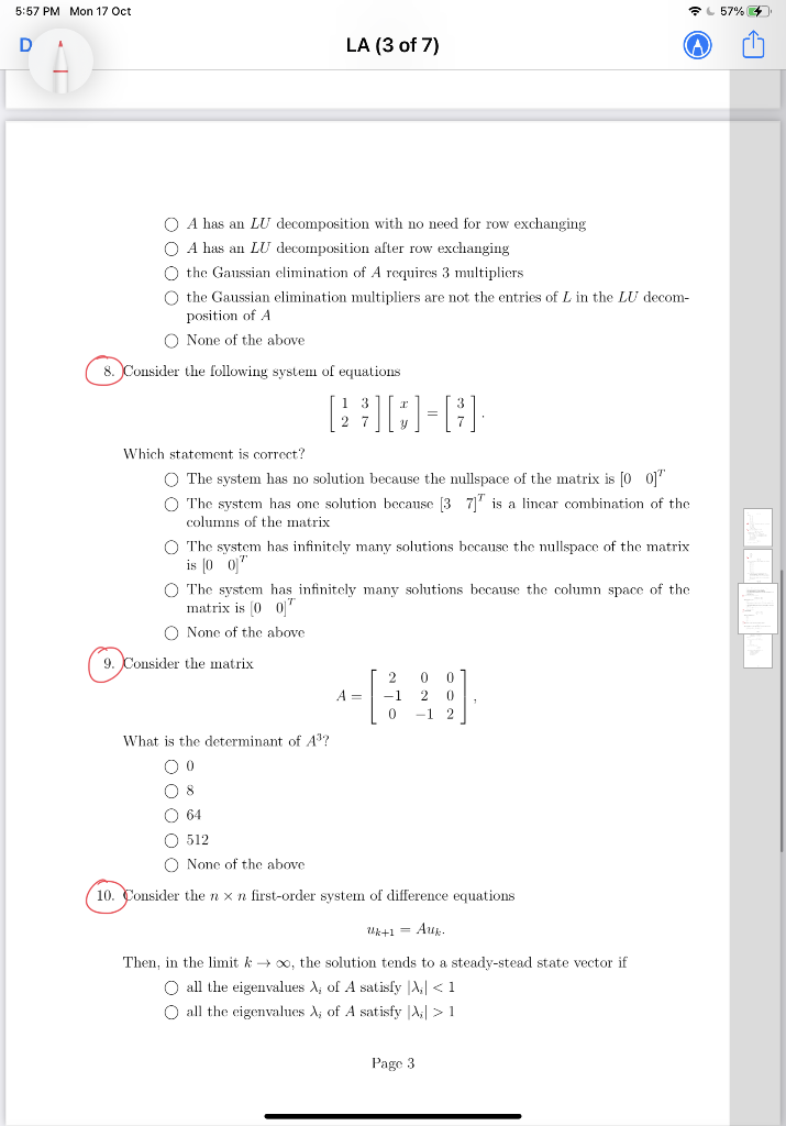 Solved 1. If A=[132−4] then A2 is | Chegg.com