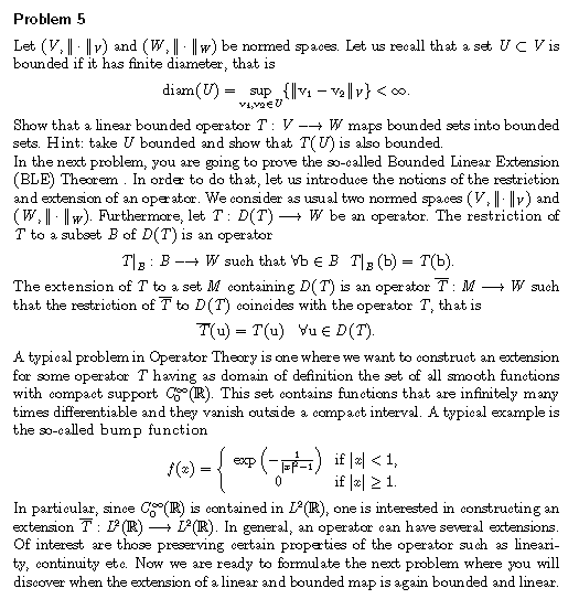 Solved Problem 5 Let (V): | V) and (W | ||w) be normed | Chegg.com