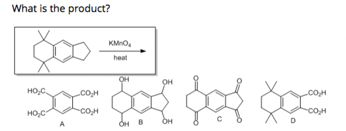 Solved What is the product? KMnO4 heat OH OH HOC CO2H CO2H | Chegg.com