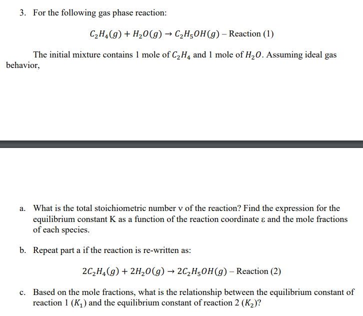 Solved For the following gas phase | Chegg.com