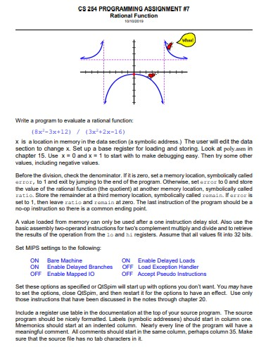 CS 254 PROGRAMMING ASSIGNMENT Rational Function Write | Chegg.com