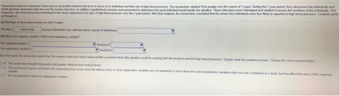 Solved Researchers wanted to determine if there was an | Chegg.com