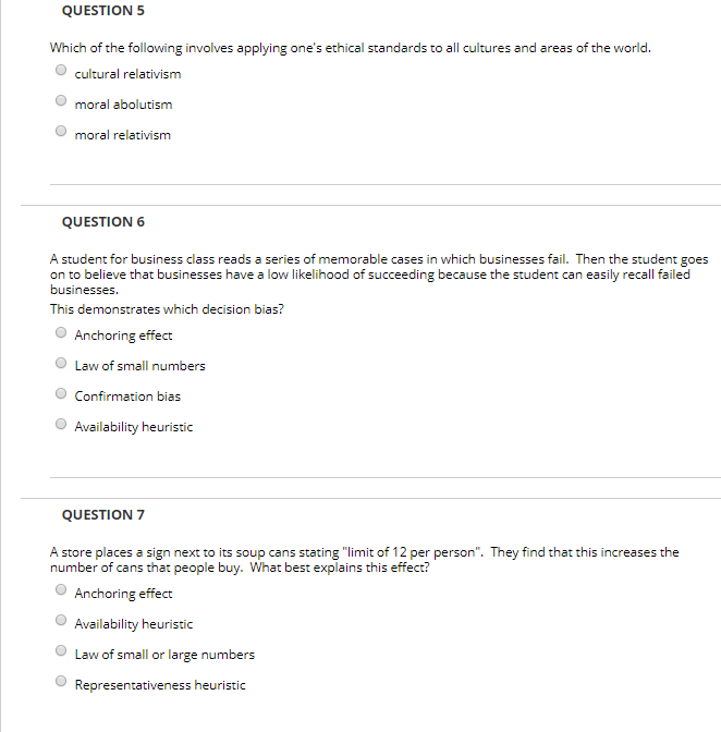 Solved QUESTION 5 Which of the following involves applying | Chegg.com