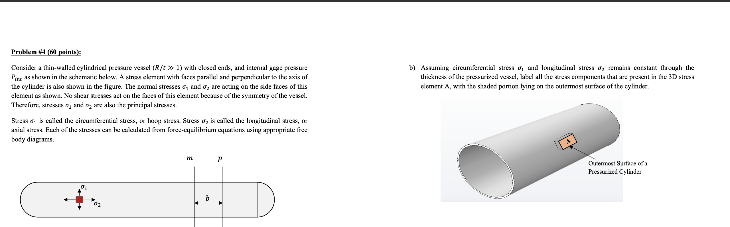 Solved Problem #4 (60 points): Consider a thin-walled | Chegg.com Solved Problem #4 (60 points): Consider a thin-walled | Chegg.com