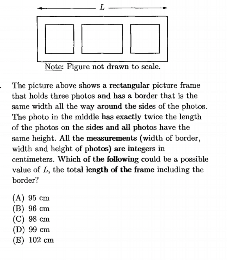 Solved The picture above shows a rectangular picture frame | Chegg.com