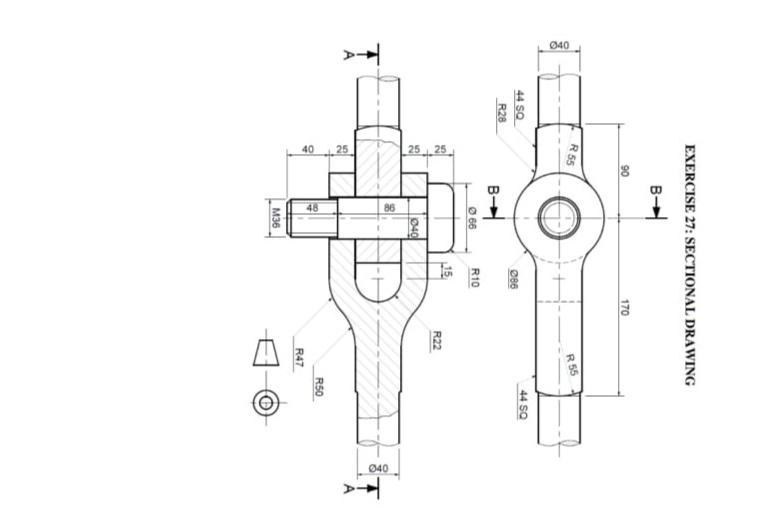 EXERCISE 27: SECTIONAL DRAWING R22 | Chegg.com