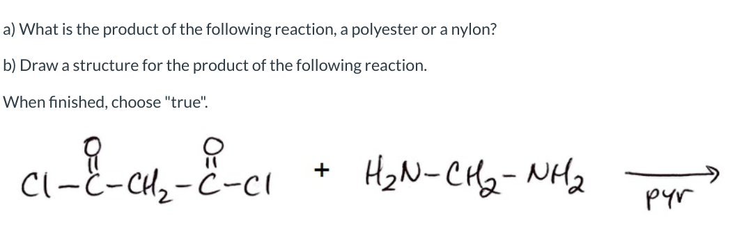 Solved a) What is the product of the following reaction, a | Chegg.com